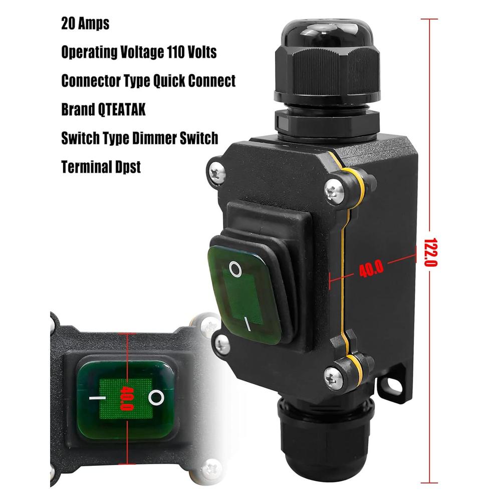 thinkstar Ip66 Waterproof Inline Cord Switch On/Off 20A 24V-240V, Open ... thinkstar Ip66 Waterproof Inline Cord Switch On/Off 20A 24V-240V, Open ...