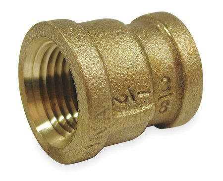 thinkstar Red Brass Reducing Coupling Fnpt 1/2" X 1/4" Pipe Size