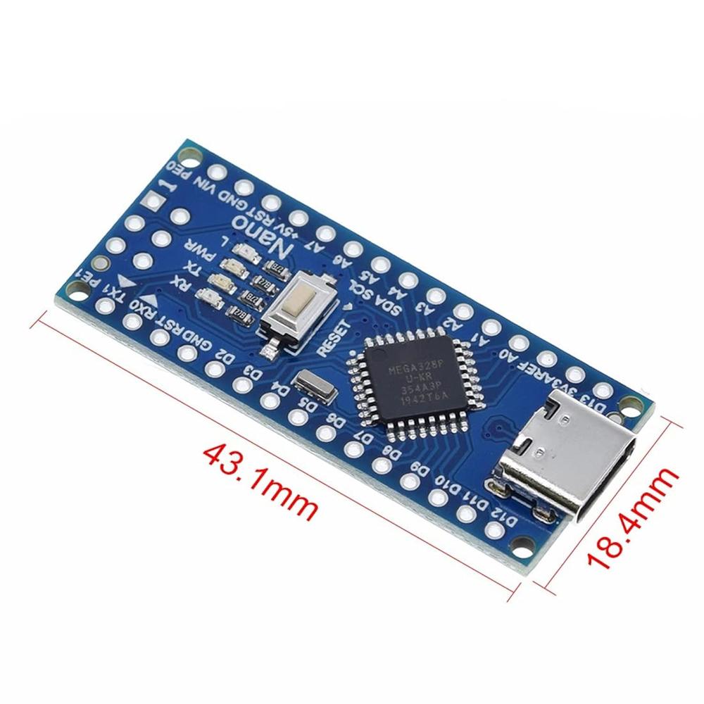 Hiletgo 3pcs Nano 3 0 Atmega328p Type C Usb Ch340 Controller Board
