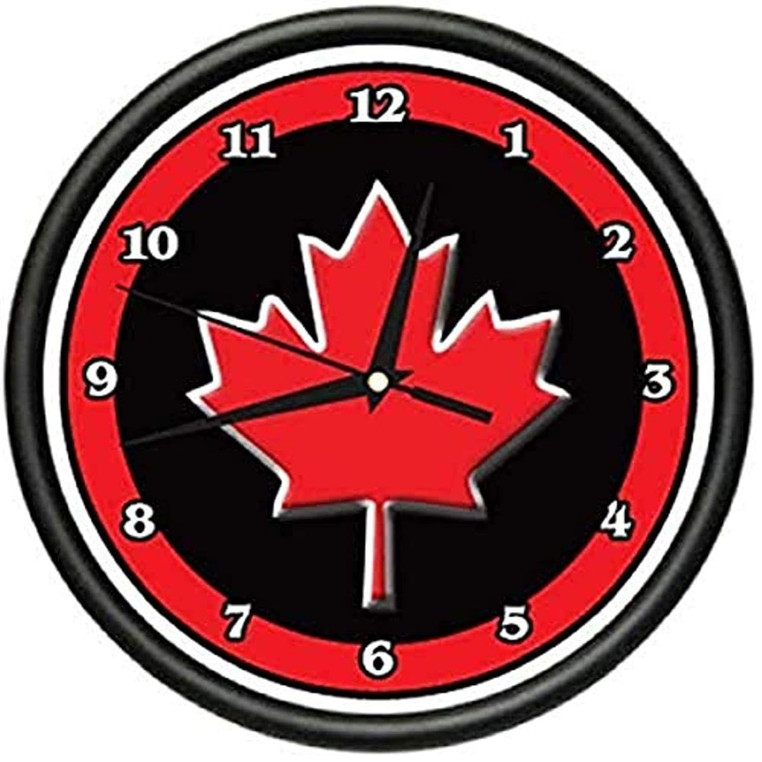 SignMission Canadian Clock Wall Canada Flag Maple Leaf New Gift