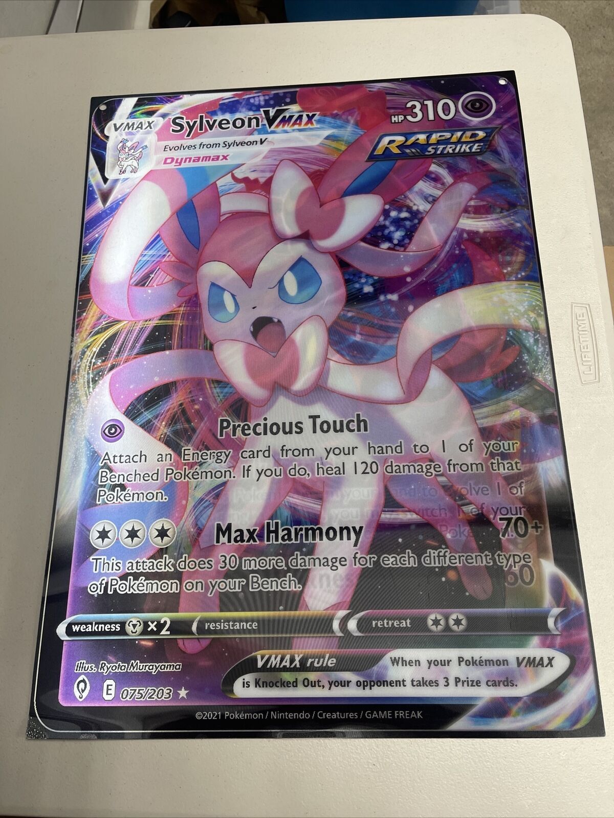 thinkstar Pokemon Evolving Skies Sylveon/Umbreon Vmax 3D Lenticular ...