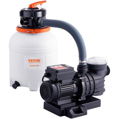 VEVOR Sand Filter Pump for Above Ground Pools, 12-inch, 3000 GPH, 1/2 ...