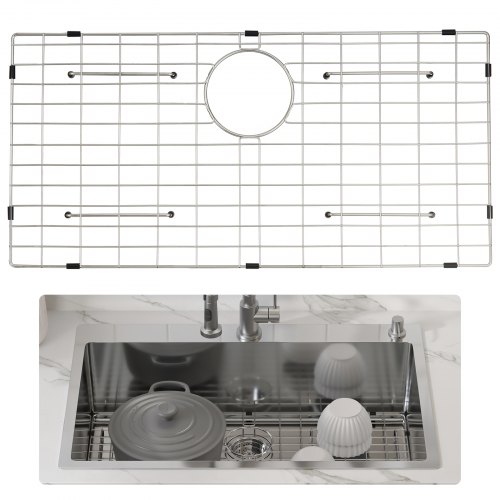 VEVOR Sink Protector Grid, 27.5"x13.5" Stainless Steel Sink Grates ...