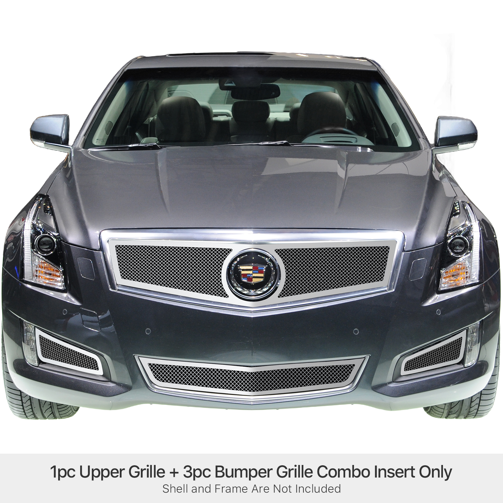 APS 2013-2014 Cadillac ATS Logo Show Mesh Grille 1.8 mm wire mesh