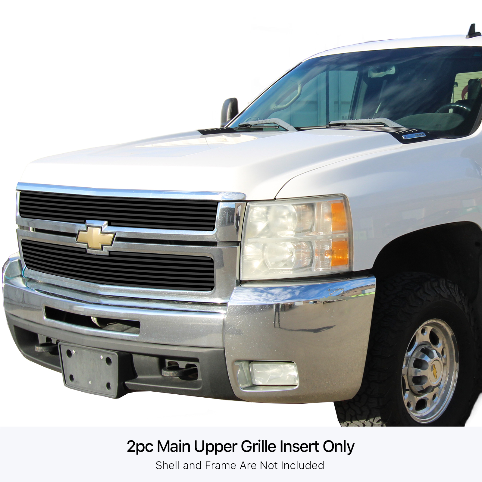 APS 2007-2010 Chevy Silverado 3500 HD Black Stainless Steel Billet ...