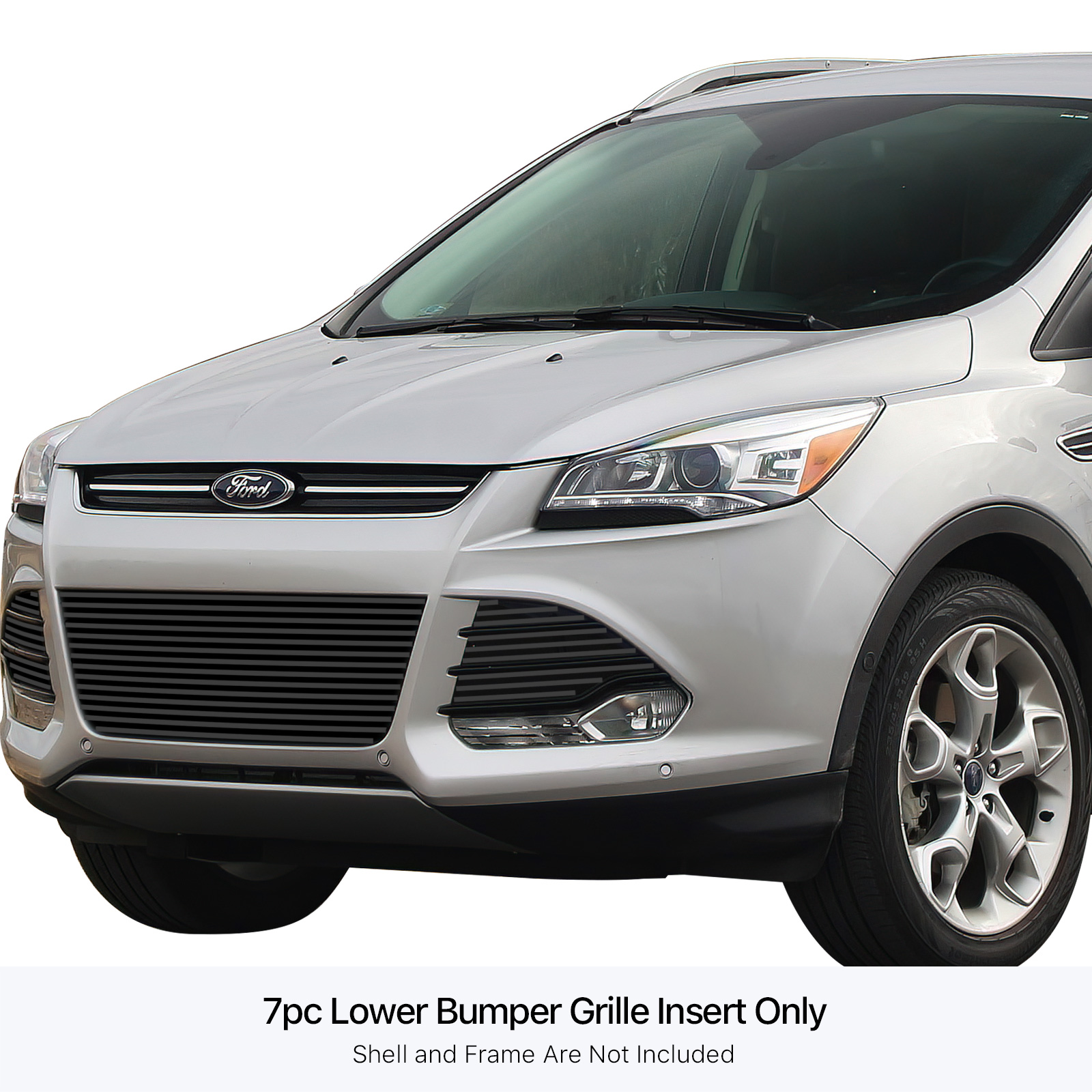 APS 2013-2016 Ford Escape Black Stainless Steel Billet Grille 8x6 ...