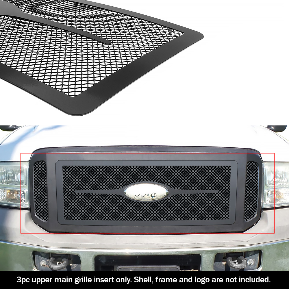 Aps 2005 2007 Ford Excursion Black Wire Mesh Grille 1 8 Mm Wire Mesh