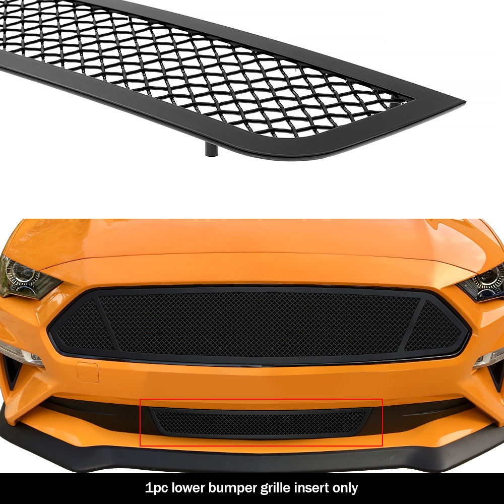APS 2018-2022 Ford Mustang Only for V8 GT models Black Wire Mesh Grille ...