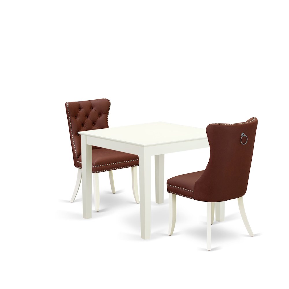 East West Furniture 3 Piece Dinette Set for Small Spaces Contains a ...