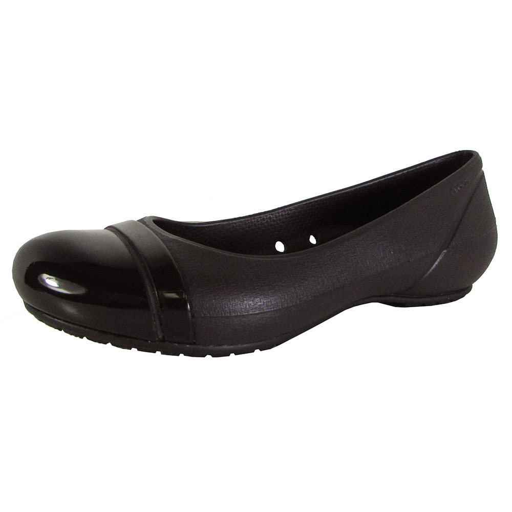 Crocs Womens Slip On Cap Toe Flat Shoes