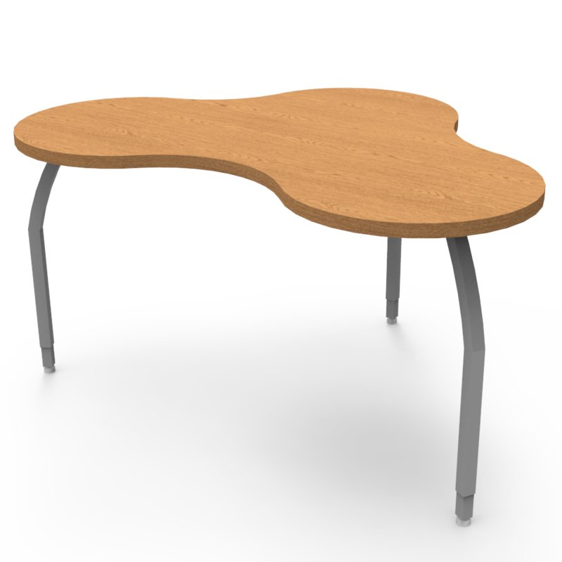 ComfortCreator Elo Nimbus Table, Grey Nebula Laminate & Banding with 3 Junior Adjustable Smooth ...