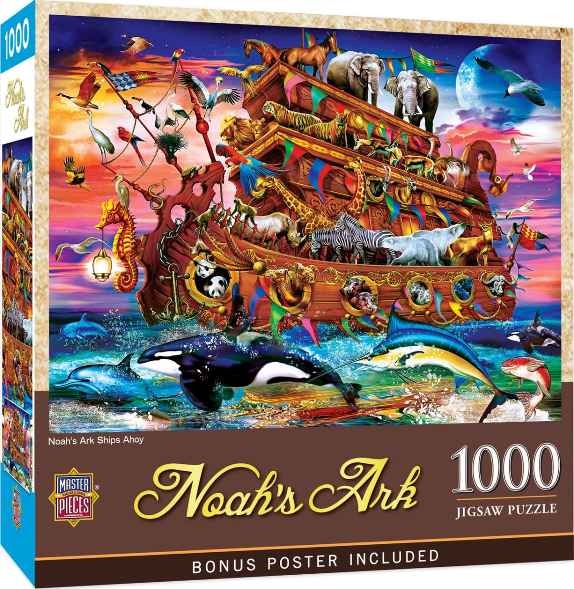 MasterPieces 72261 Inspirational Noahs Ark Ships Away Puzzle, 1000 Piece