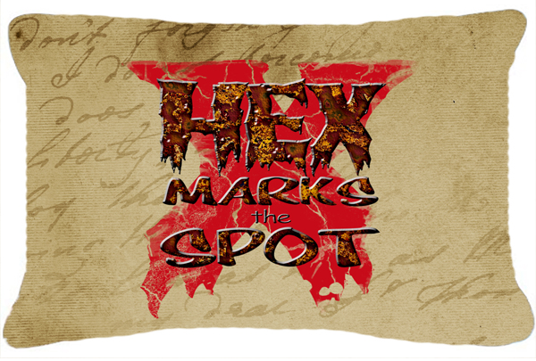 JensenDistributionServices Hex Marks The Spot Halloween Indoor & Outdoor Fabric Decorative Pillow
