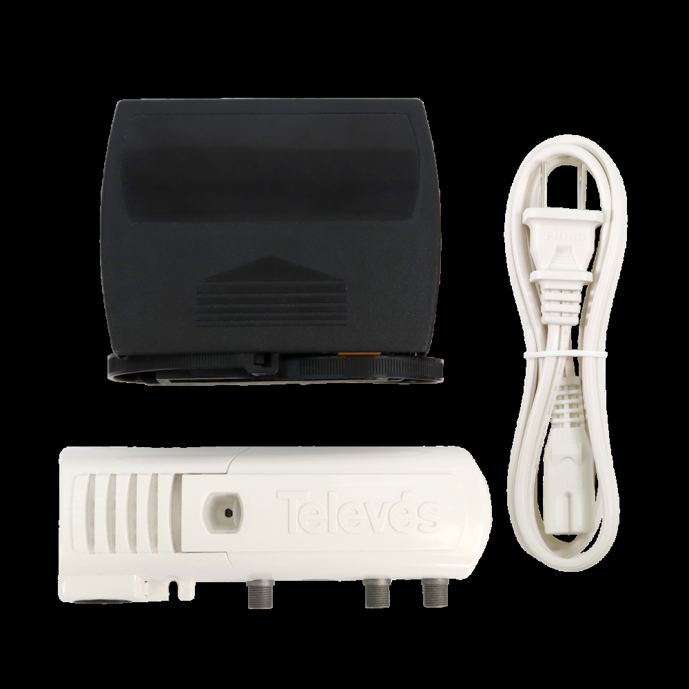 Televes 560483 2 Inputs T-Force Mast amplifier with BOSS-Tech and F Power Supply Unit Repack ready