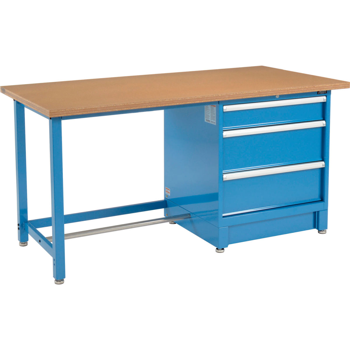 GLOBAL INDUSTRIES Global Industrial 711151 Modular Workbench with 3 Drawers, Shop Top Square ...