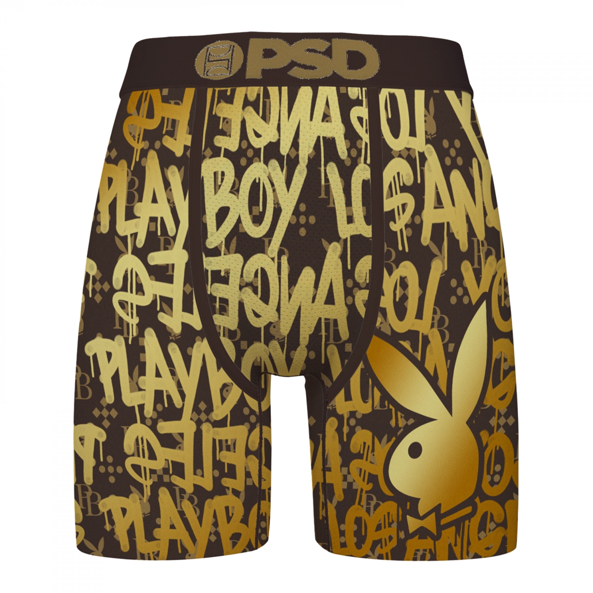 Playboy 867699-xlarge-40 Playboy Graffiti Luxe PSD Boxer Briefs, Black - Extra Large 40-42
