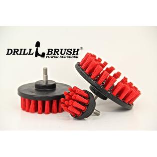 Drillbrush Stiff Bristle Nylon Round Scrub Brush Cordless Drill Powered