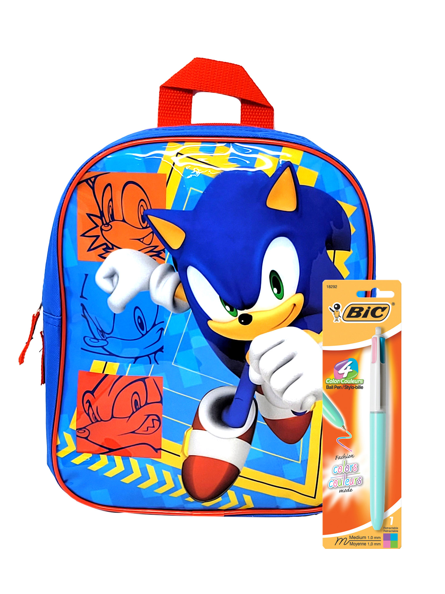 Sega Sonic The Hedgehog Movie Backpack 11" Small & Retractable 4-Color ...