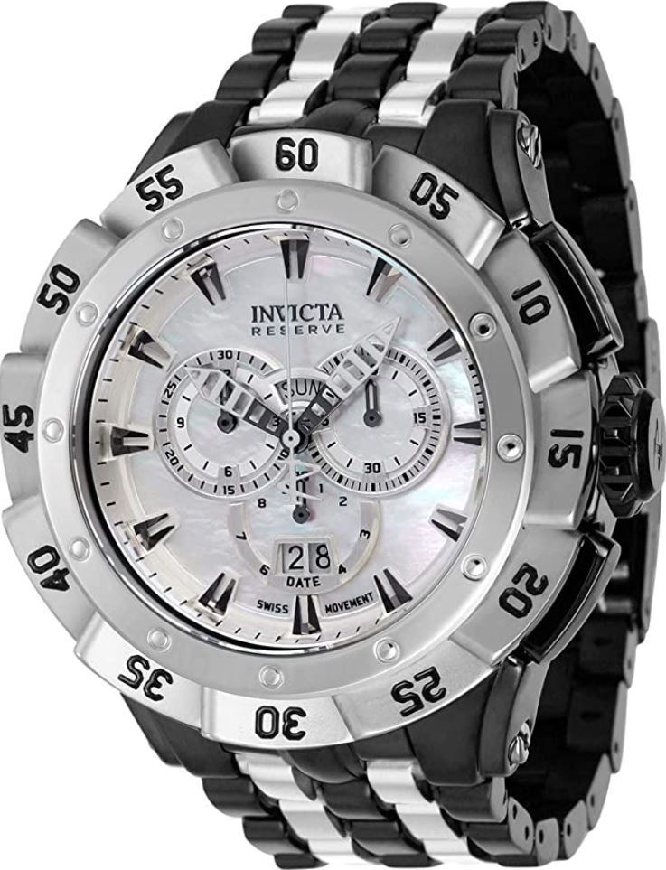 Invicta Men's 38798 Ripsaw Quartz Chronograph White, Black, Silver Dial ...