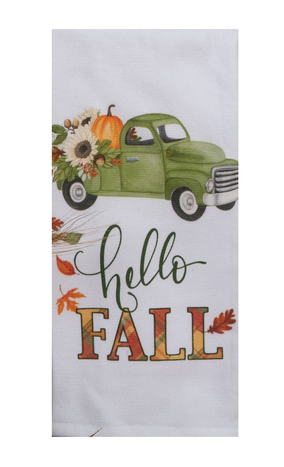 Kay Dee Farmhouse Fall Hello Pickup Truck Dual Purpose Terry Kitchen Towel