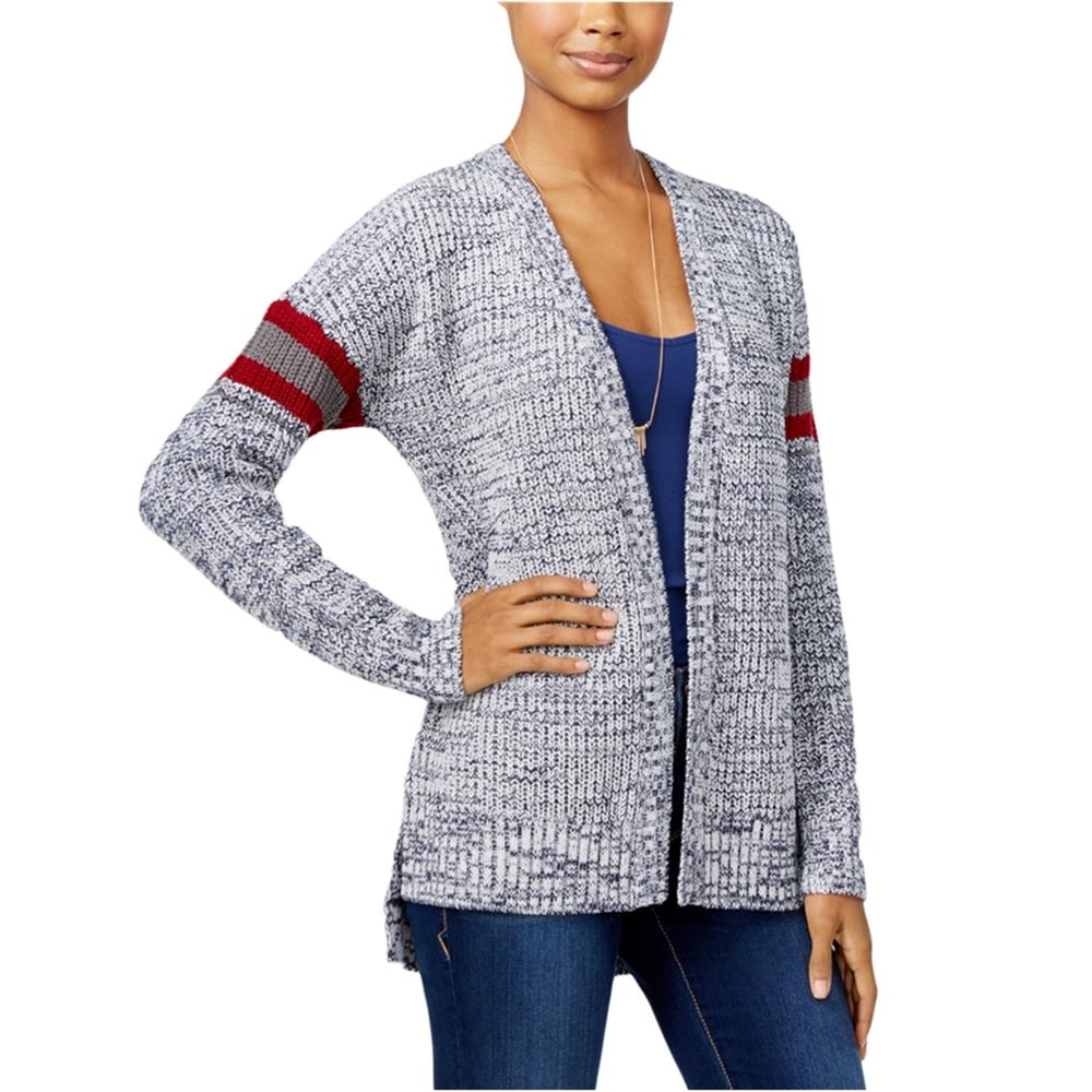 Hippie Rose Womens Striped Cardigan Sweater