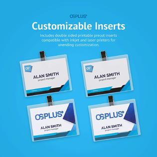 OSNBCSC50 OS Plus Clip On Style Name Badges Top Loading Precut 2 1 4 X 3 1 2 50 Pack osnbcsc50-os-plus-clip-on-style-name-badges-top-loading-precut-2-1-4-x-3-1-2-50-pack
