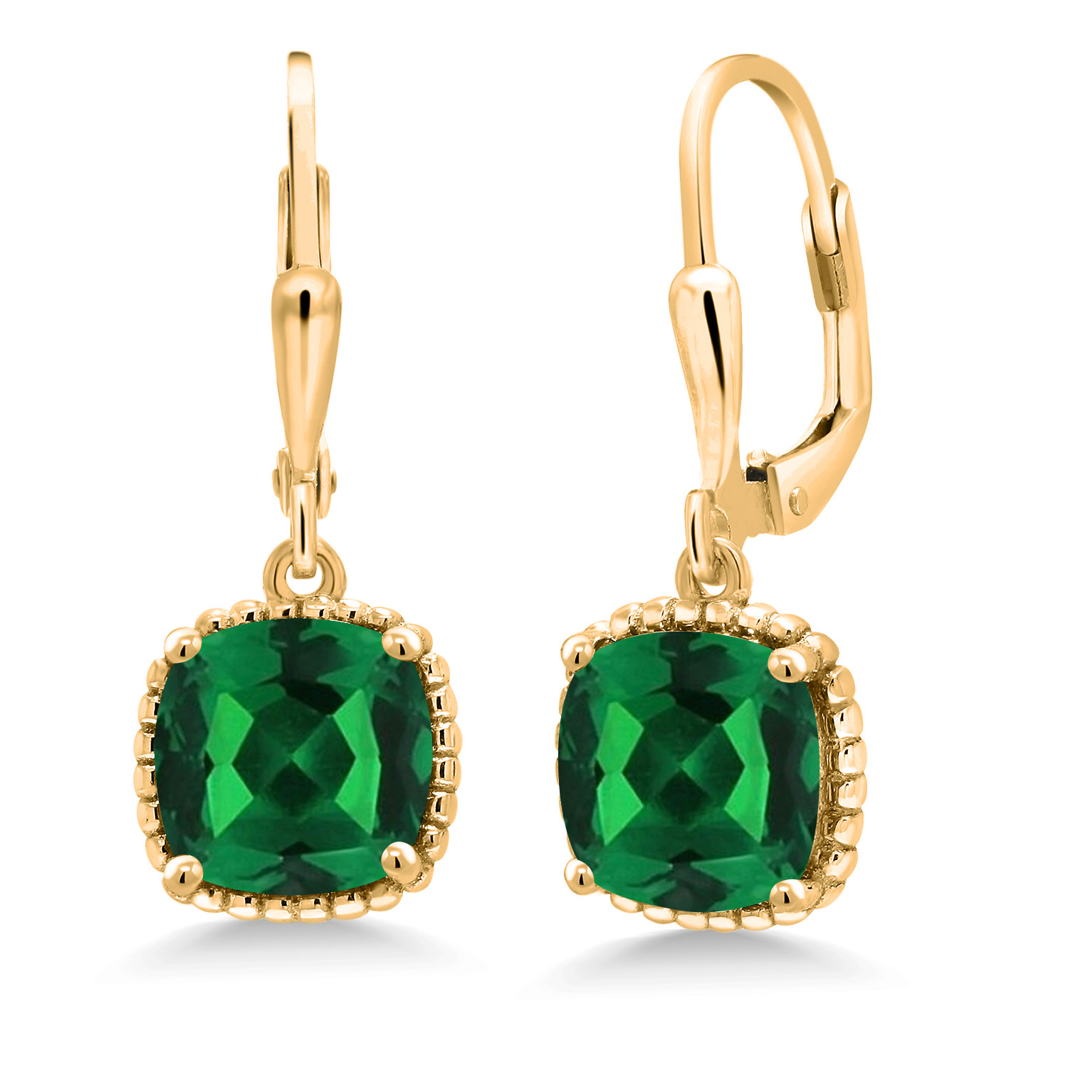 simulated emerald earrings