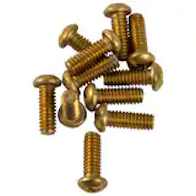 Lincoln Products 1/2" x 10/24" Brass Bibb Screws, 12 per Pack, 1 Pack