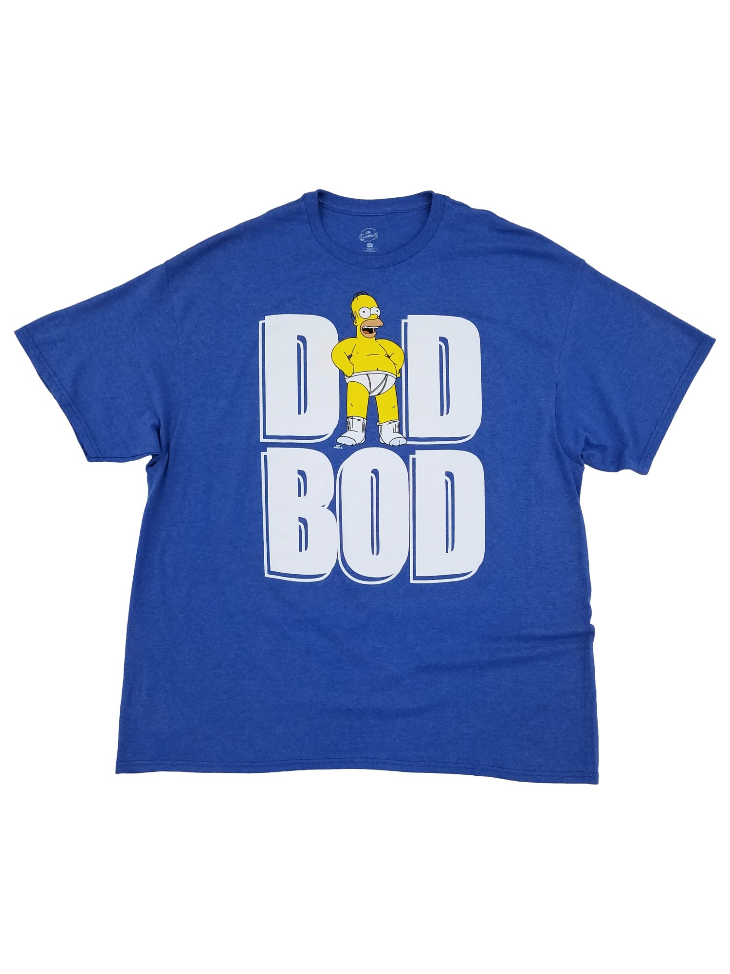 The Simpsons Mens Blue Homer Simpson Dad Bod Short Sleeve T-Shirt XX-Large