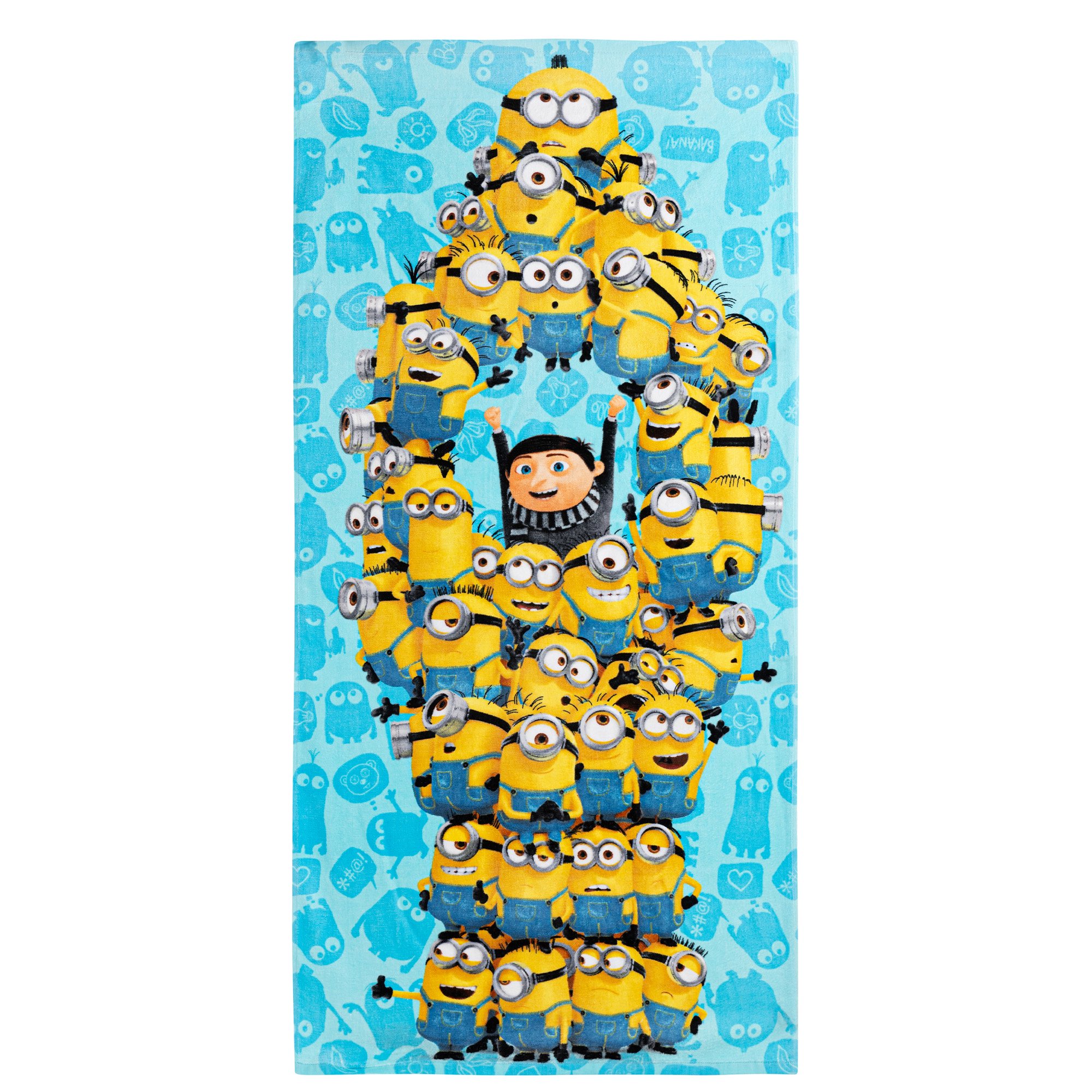 Universal Studios Minions The Rise of Gru Beach Towel 28x58 100% Cotton