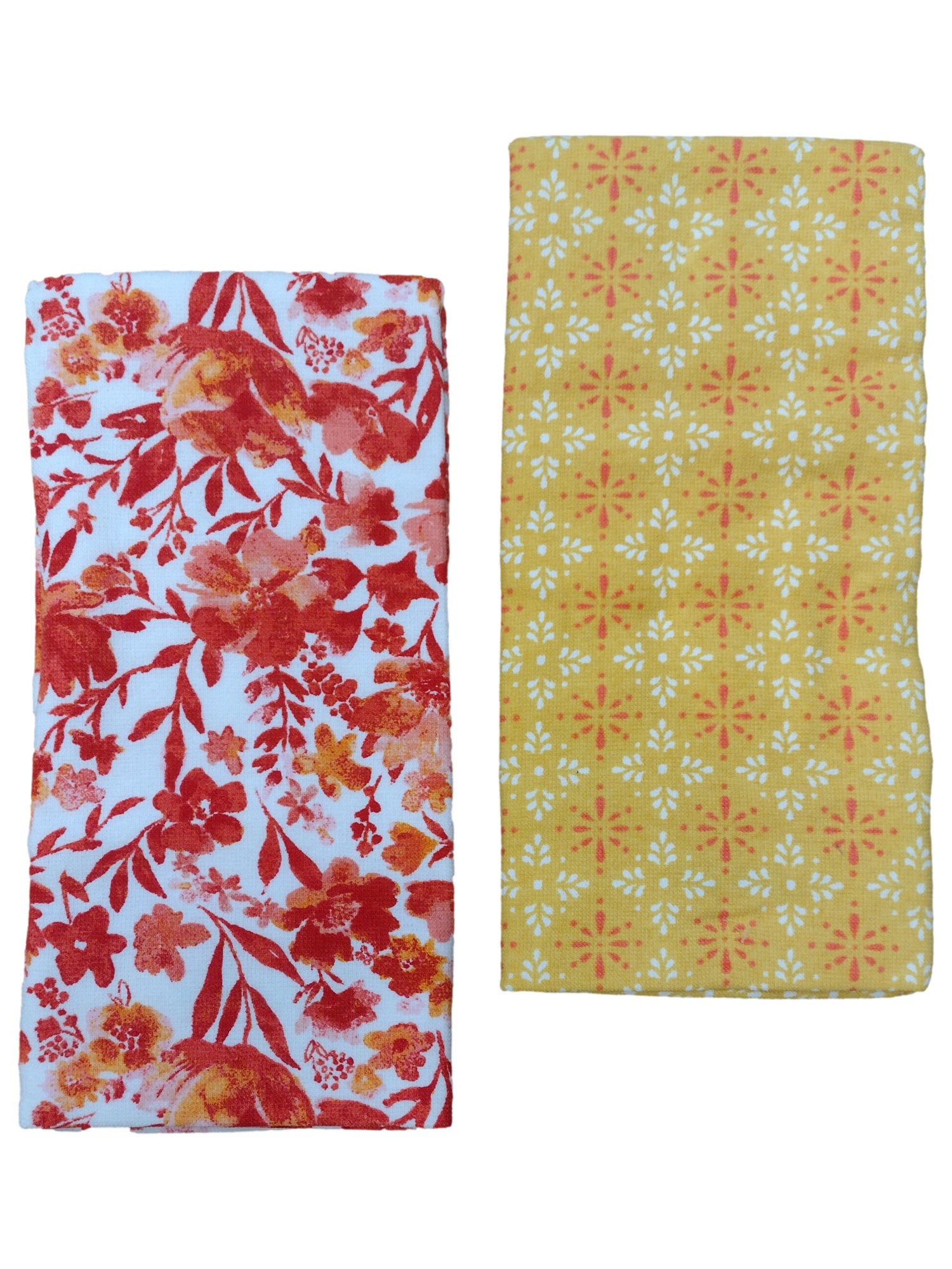 The Pioneer Woman Pioneer Woman Painterly Floral Coral & Yellow Kitchen ...