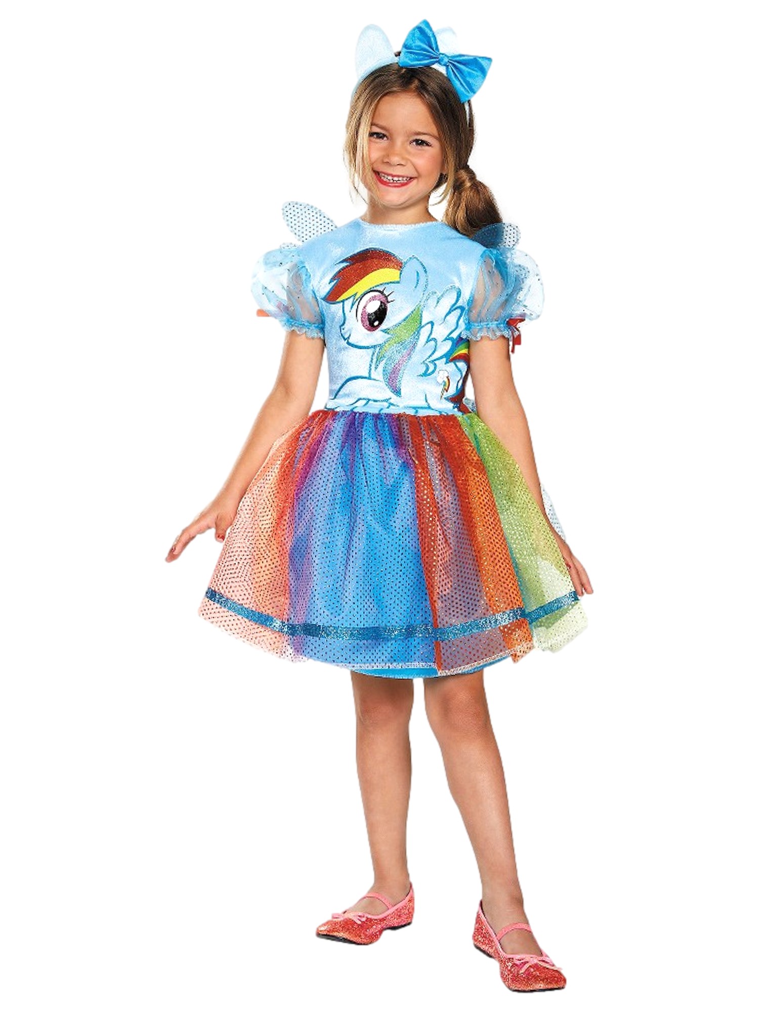 Disguise My Little Pony Girls Rainbow Dash Costume Dress Small 3T-4T