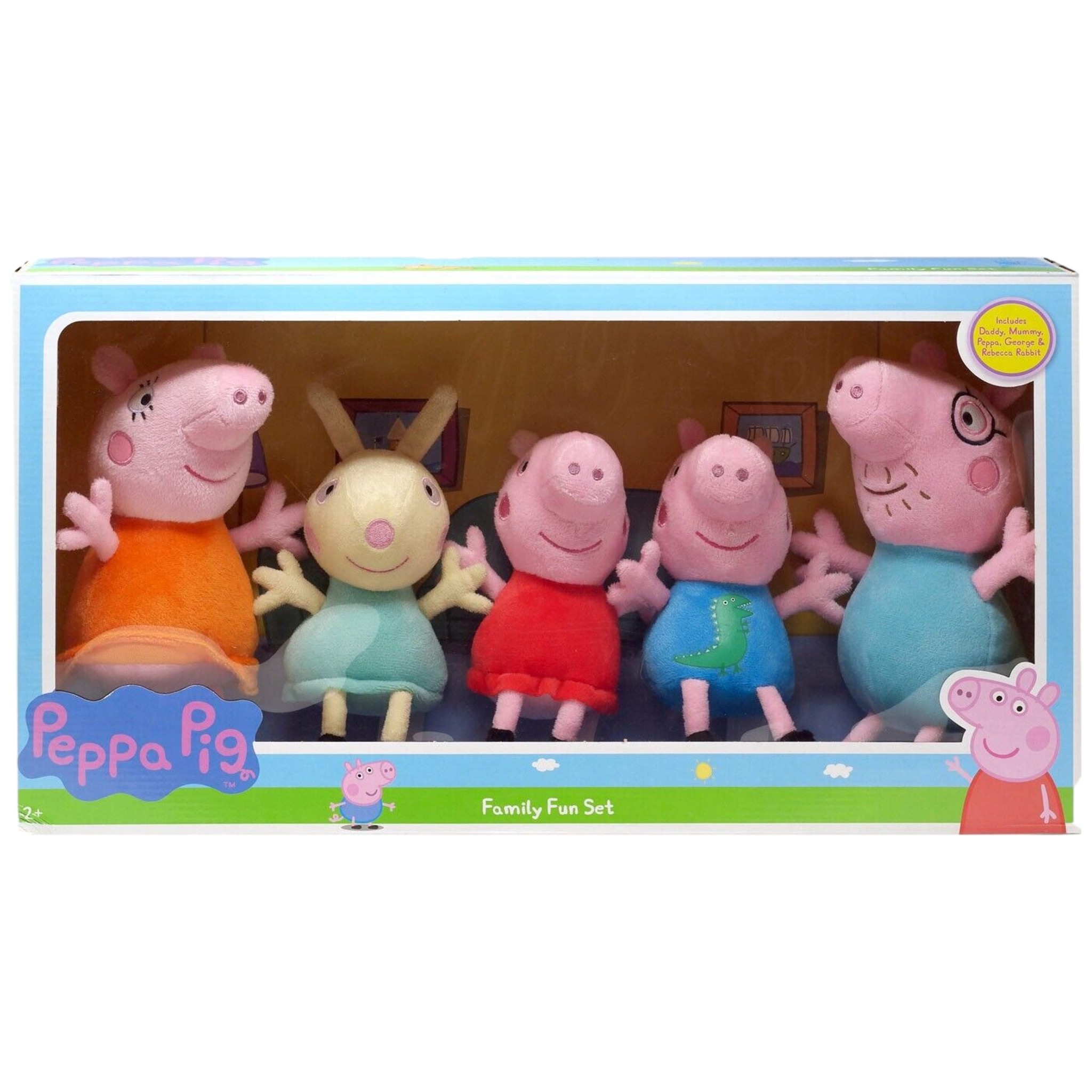 Nickelodeon Just Play Peppa Pig Family Fun Plush Stuffed Animal 5 Pack ...