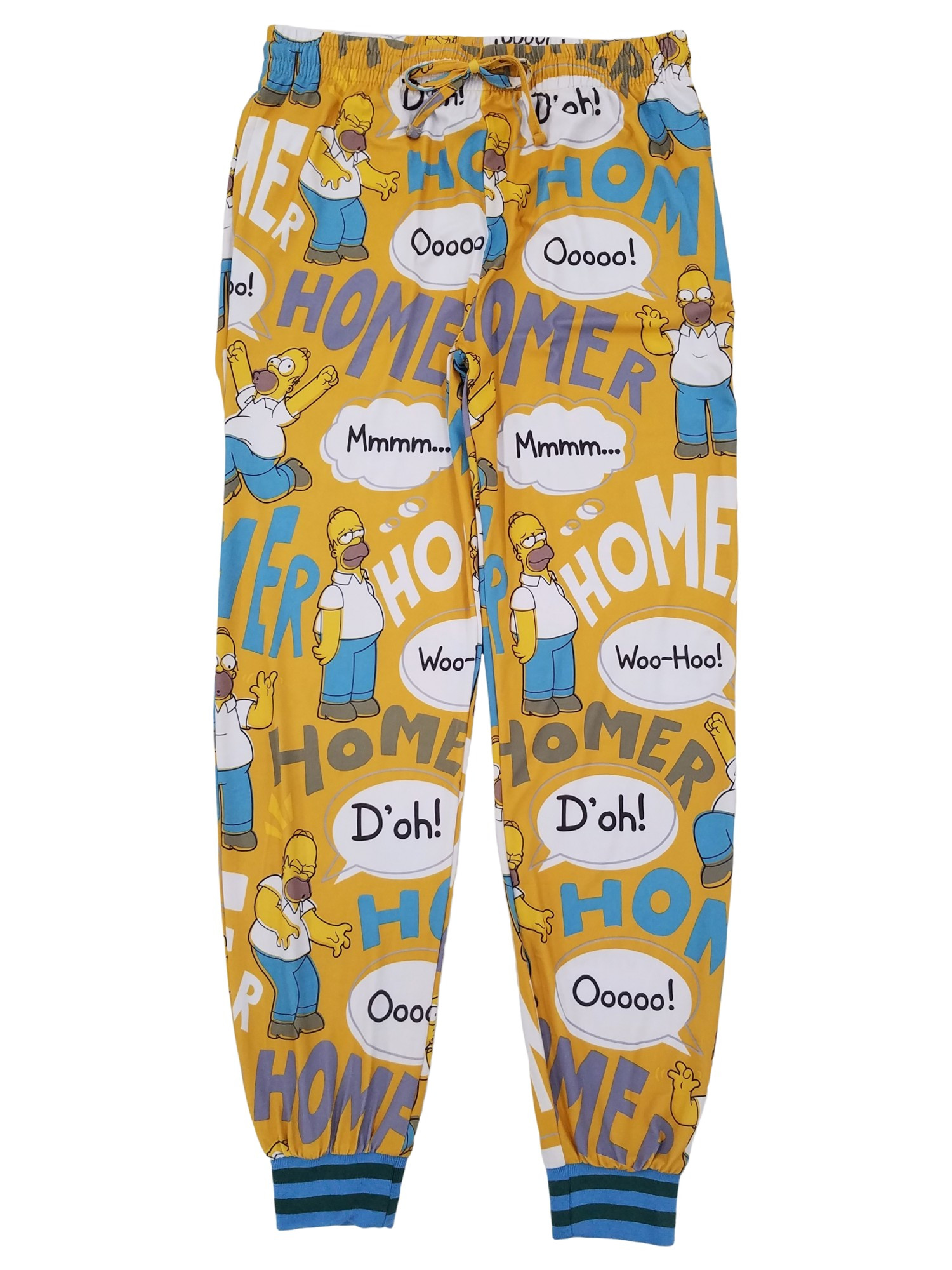 Mad Engine The Simpsons Mens Yellow Jogger Style Sleep Pants Pajama Bottoms