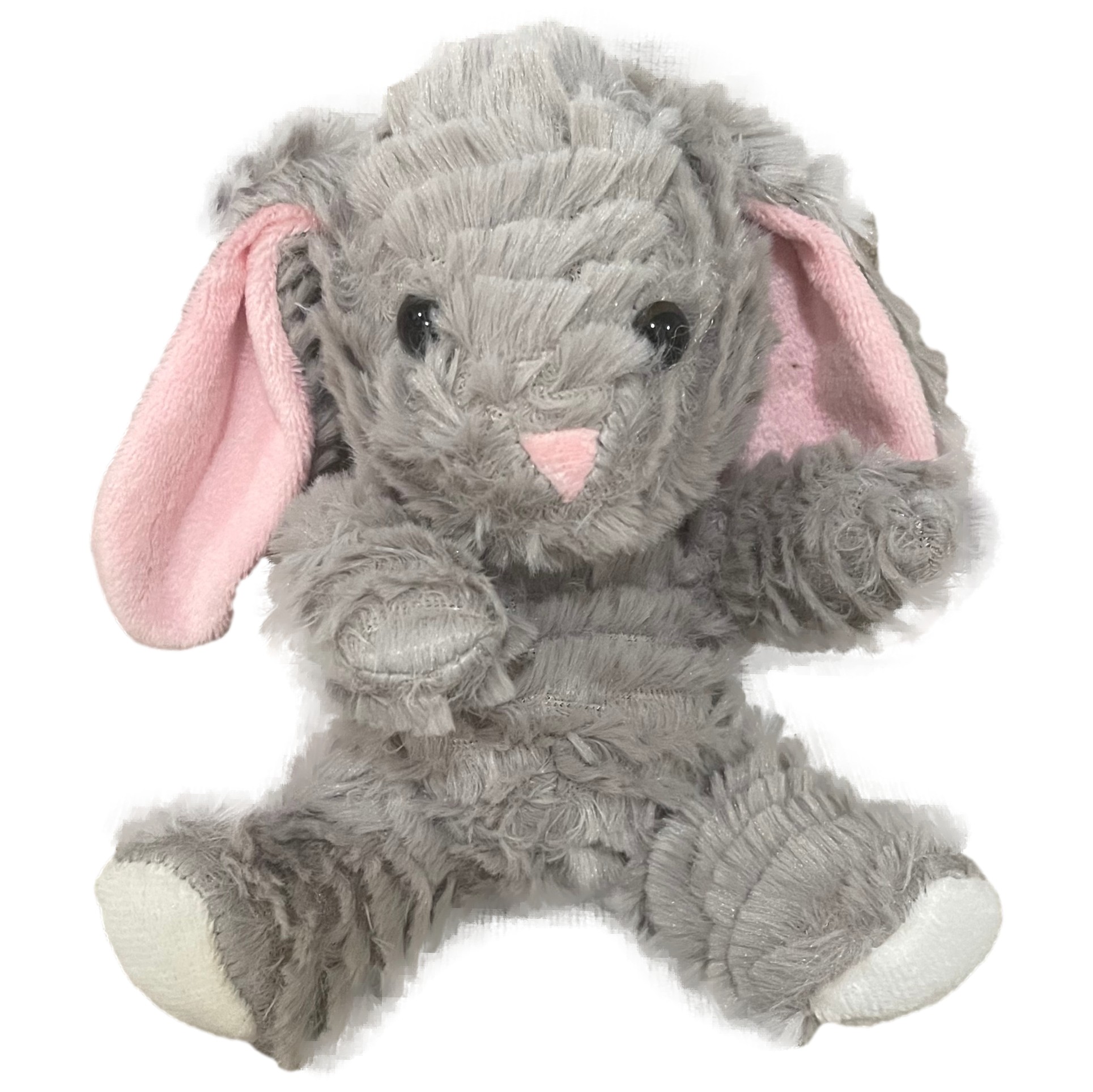 Easter Plush Small Gray Bunny Rabbit 6" Stuffed Animal Pal, Ribbon ...