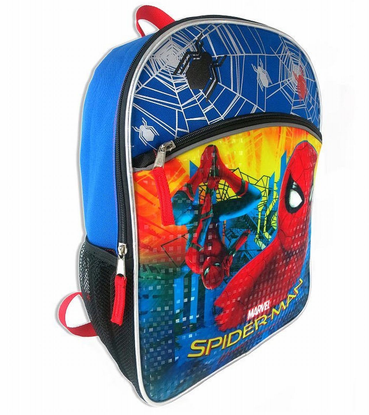 Marvel Spider-Man Backpack with Side Mesh Pockets, Superhero Spiderman ...