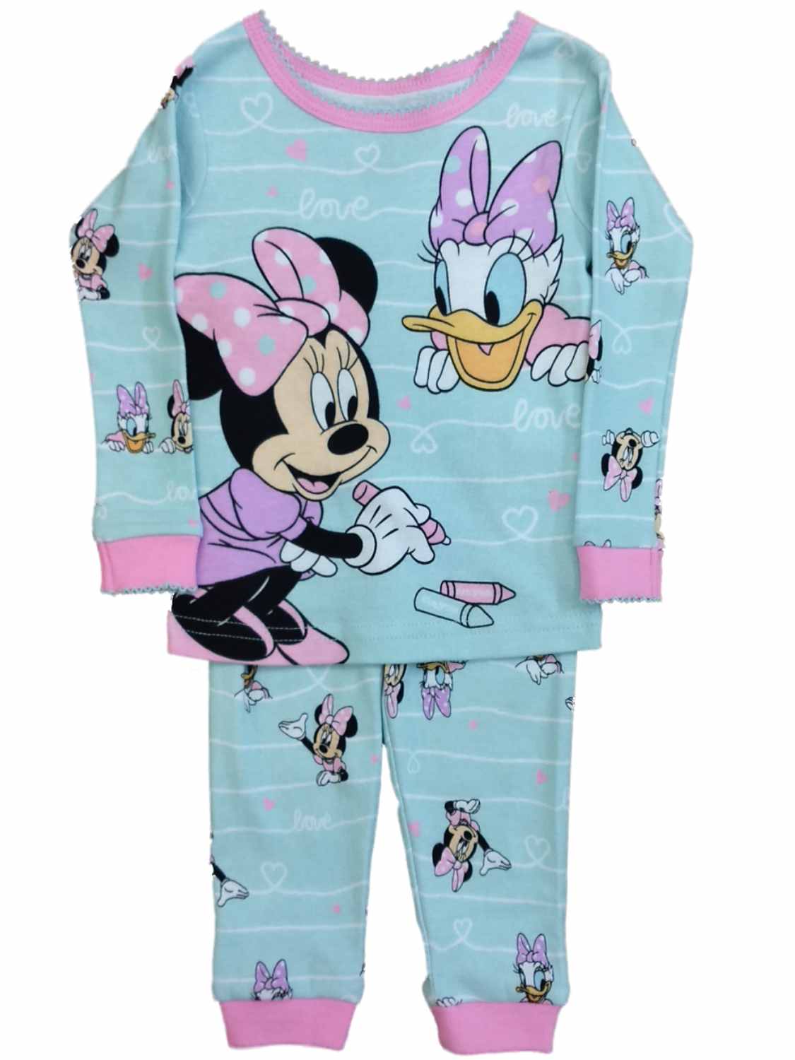Disney Infant Girls Blue Minnie Mouse & Daisy Duck Pajamas Baby Sleep ...