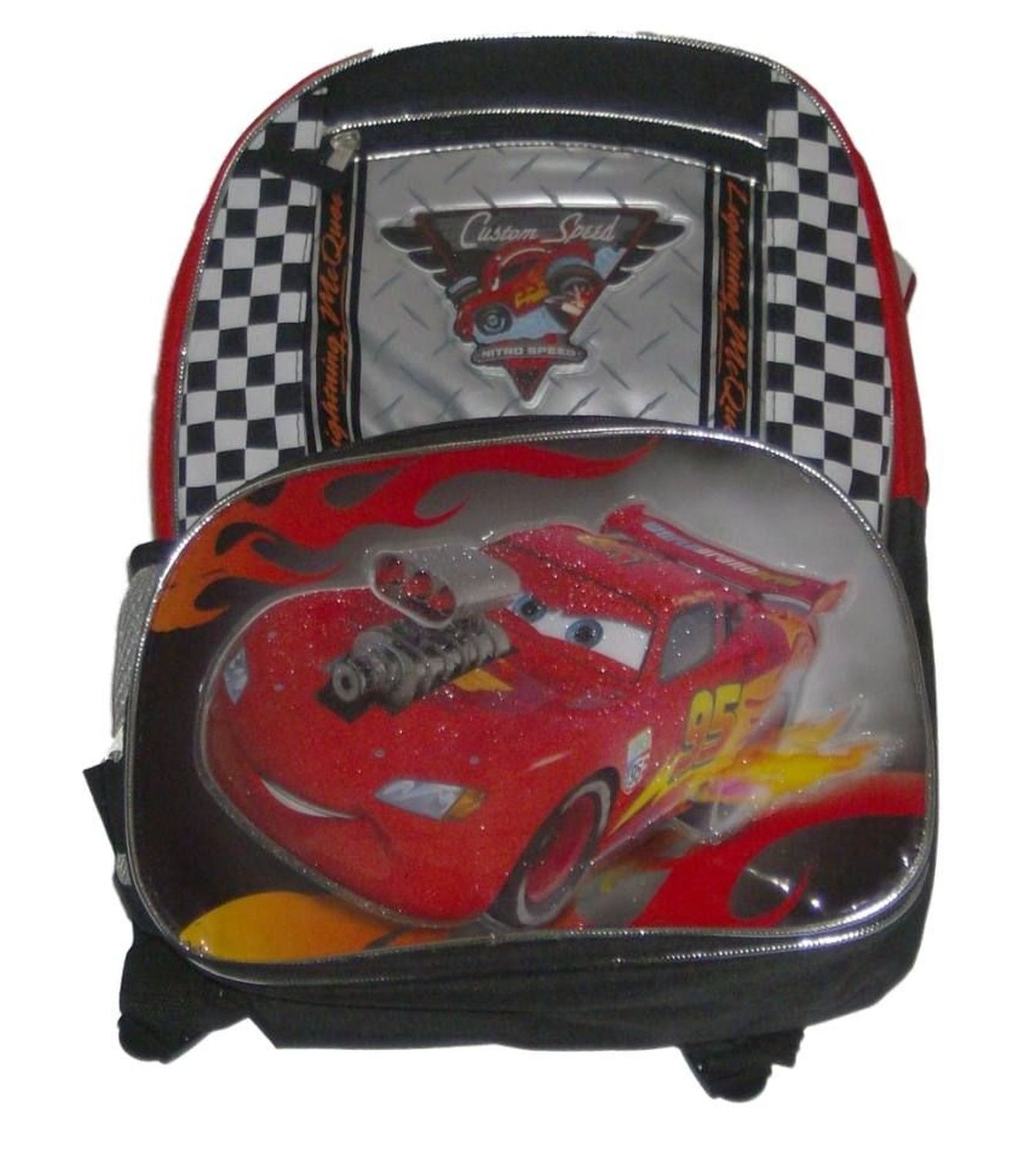 Disney Cars Custom Speed Lightning McQueen Backpack Travel School Book Bag