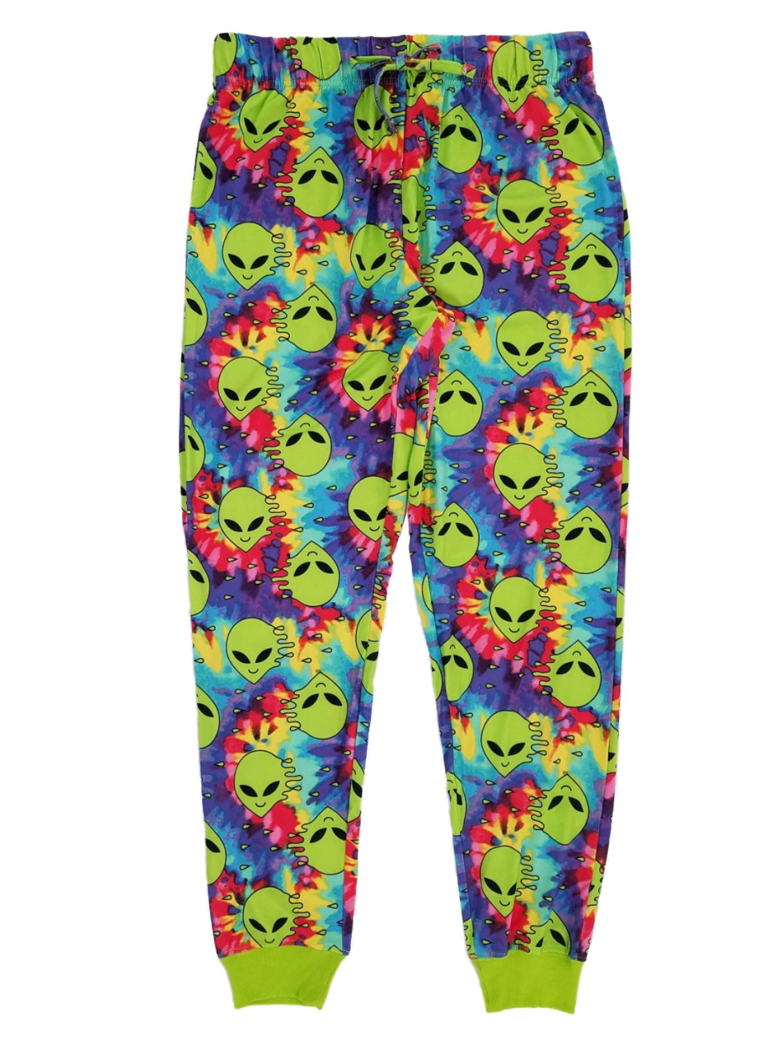 Mad Engine Mens Tie Dyed Aliens Jogger Style Sleep Pants Lounge Pants ...