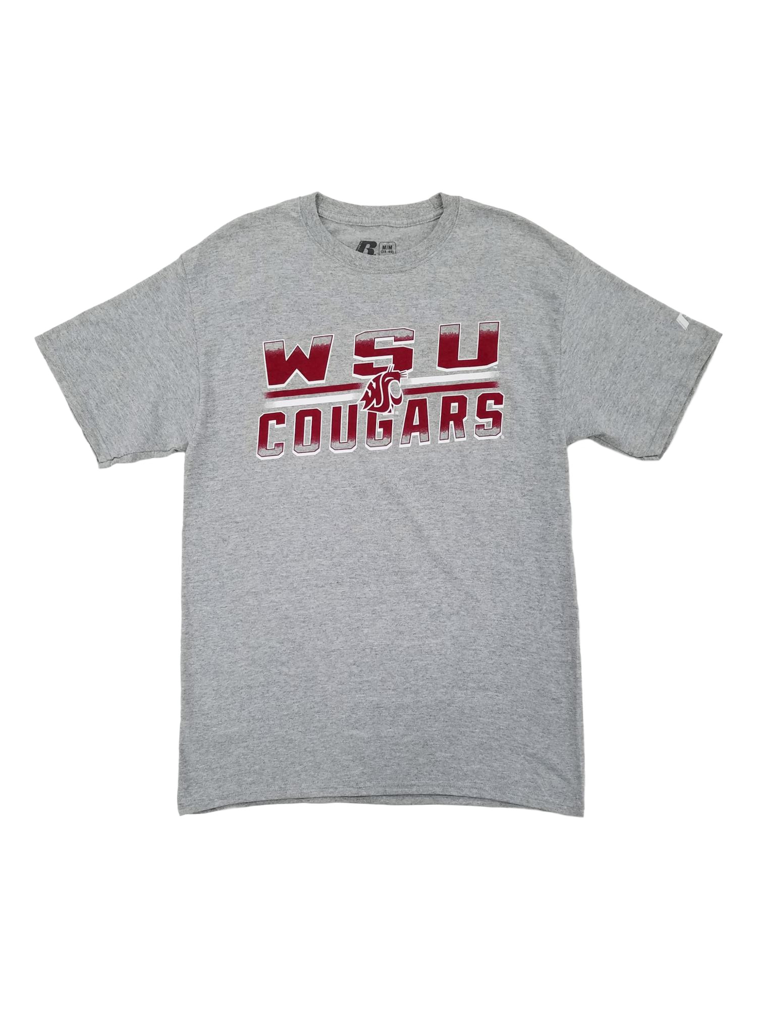 WSU Cougars Mens Heather Gray Washington State Cougars T-Shirt Medium