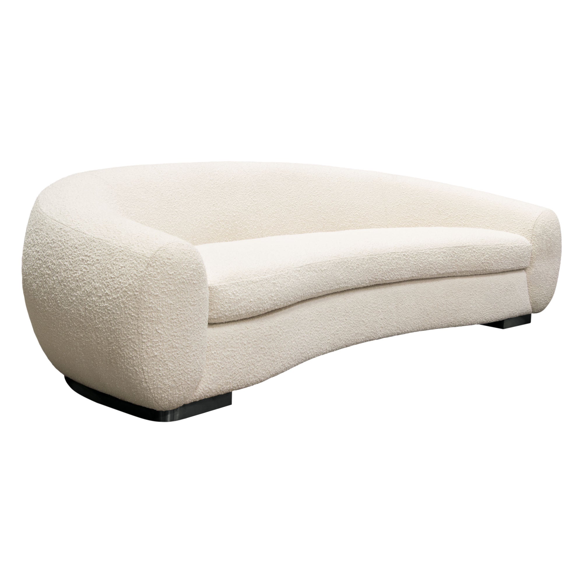 Diamond Sofa Pascal Sofa with Boucle Textured Fabric in Bone