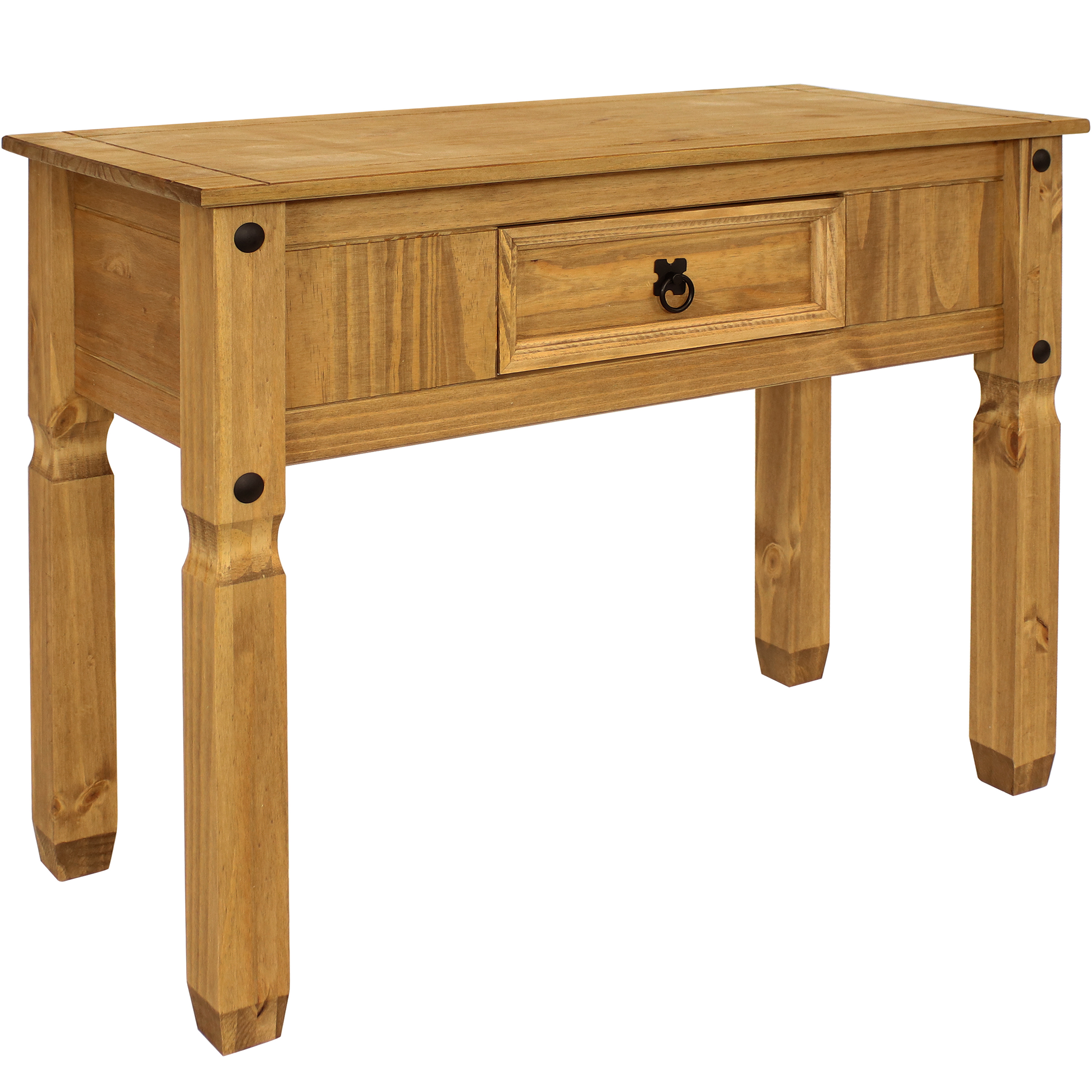 Sunnydaze Decor Solid Pine Console Table with Drawer - Light Brown
