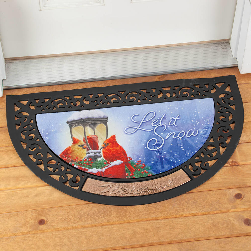 Fox Valley Traders Half Round Welcome Mat with Five Seasonal Inserts ... Fox Valley Traders Half Round Welcome Mat with Five Seasonal Inserts ...