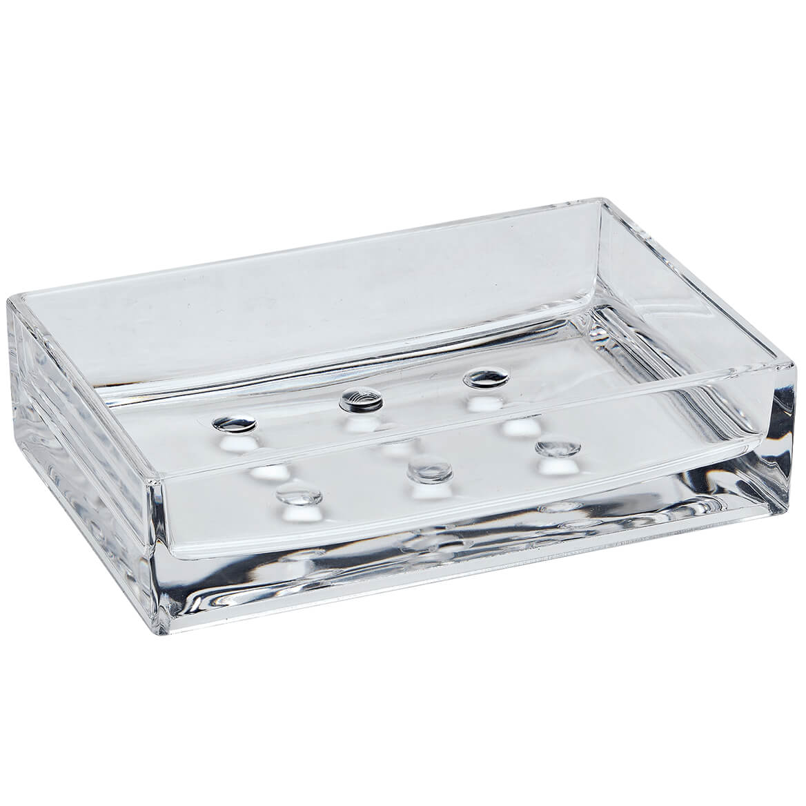 Fox Valley Traders Rectangular Clear Acrylic Soap Dish