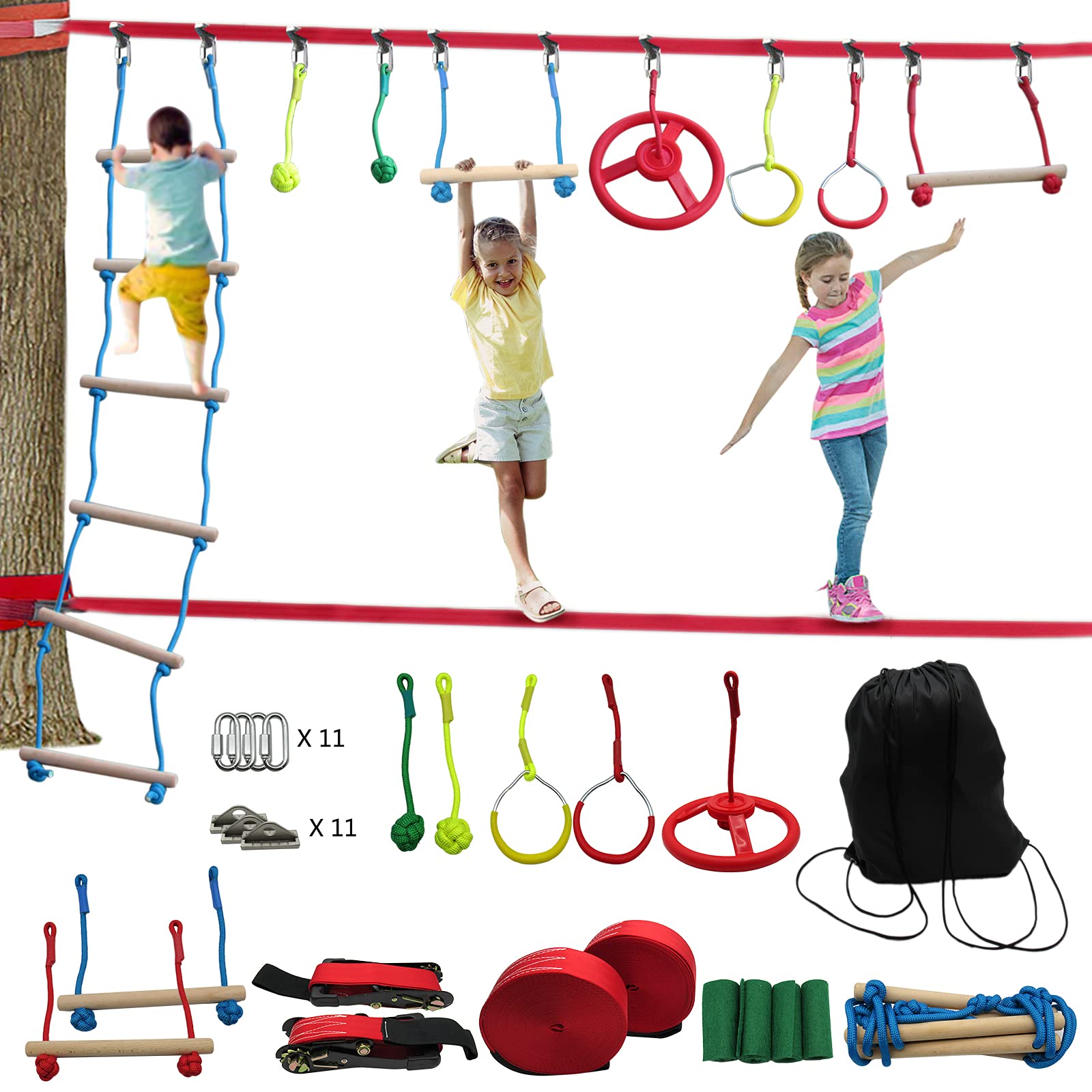 Unbrella Ninja Warrior Obstacle course for Kids,Outdoor Backyard course ...
