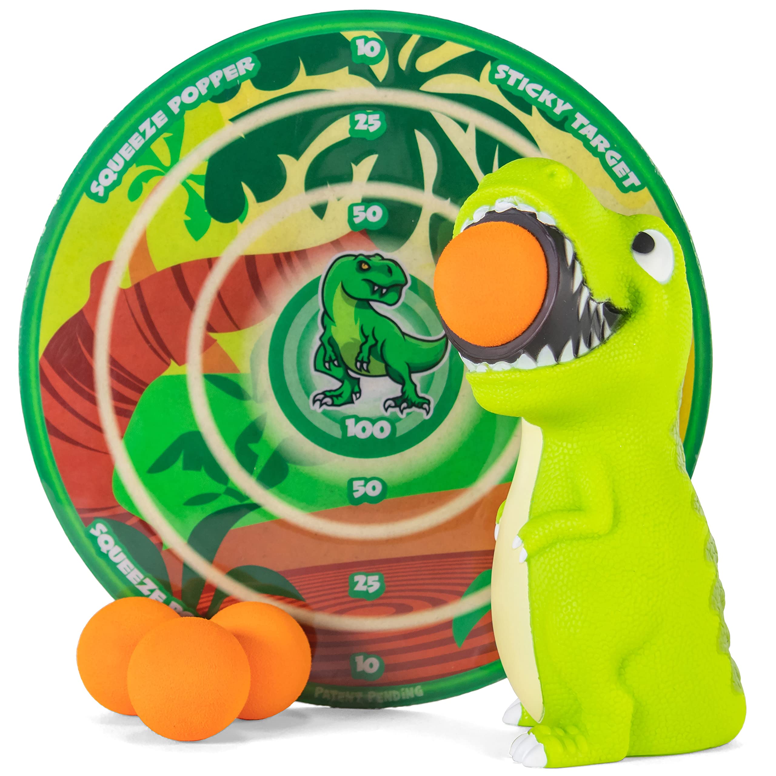 Hog Wild T-Rex Dinosaur Popper Toy and Sticky Target Set - Pop Foam ...