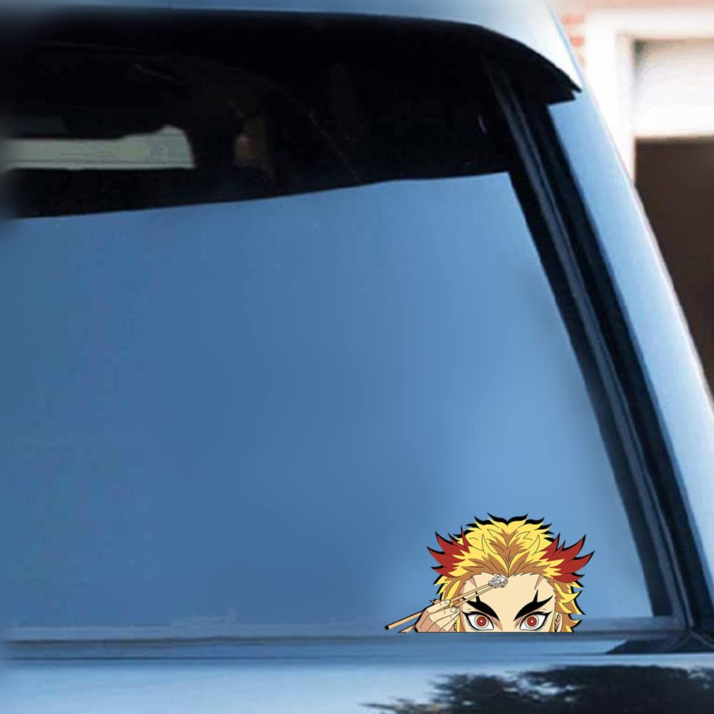 cwymxly Funny Umai Peeker Rengoku Kyoujurou car Sticker car Windows ...