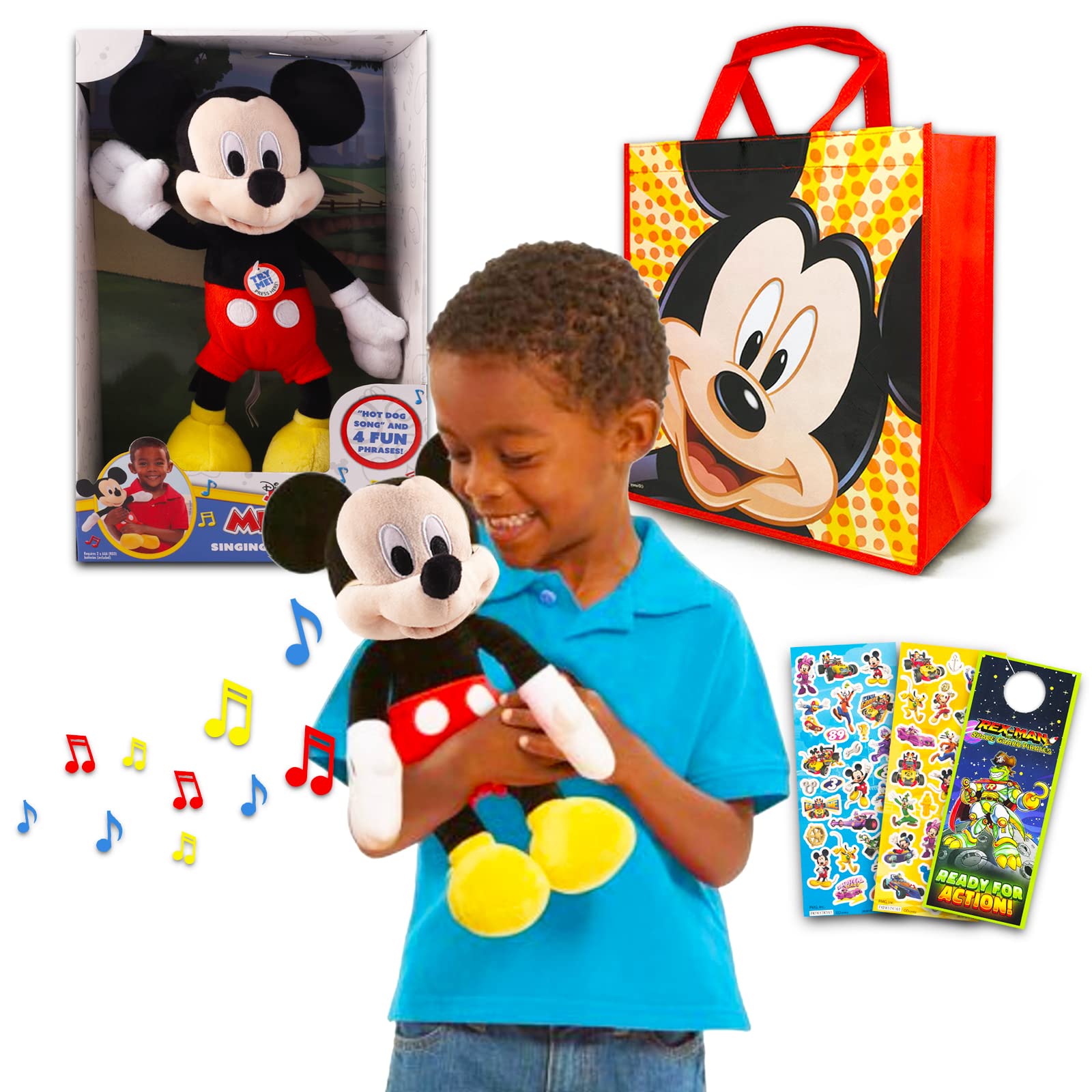 classic Disney Disney Mickey Mouse Singing Plush Bundle Mickey Toy Set ...