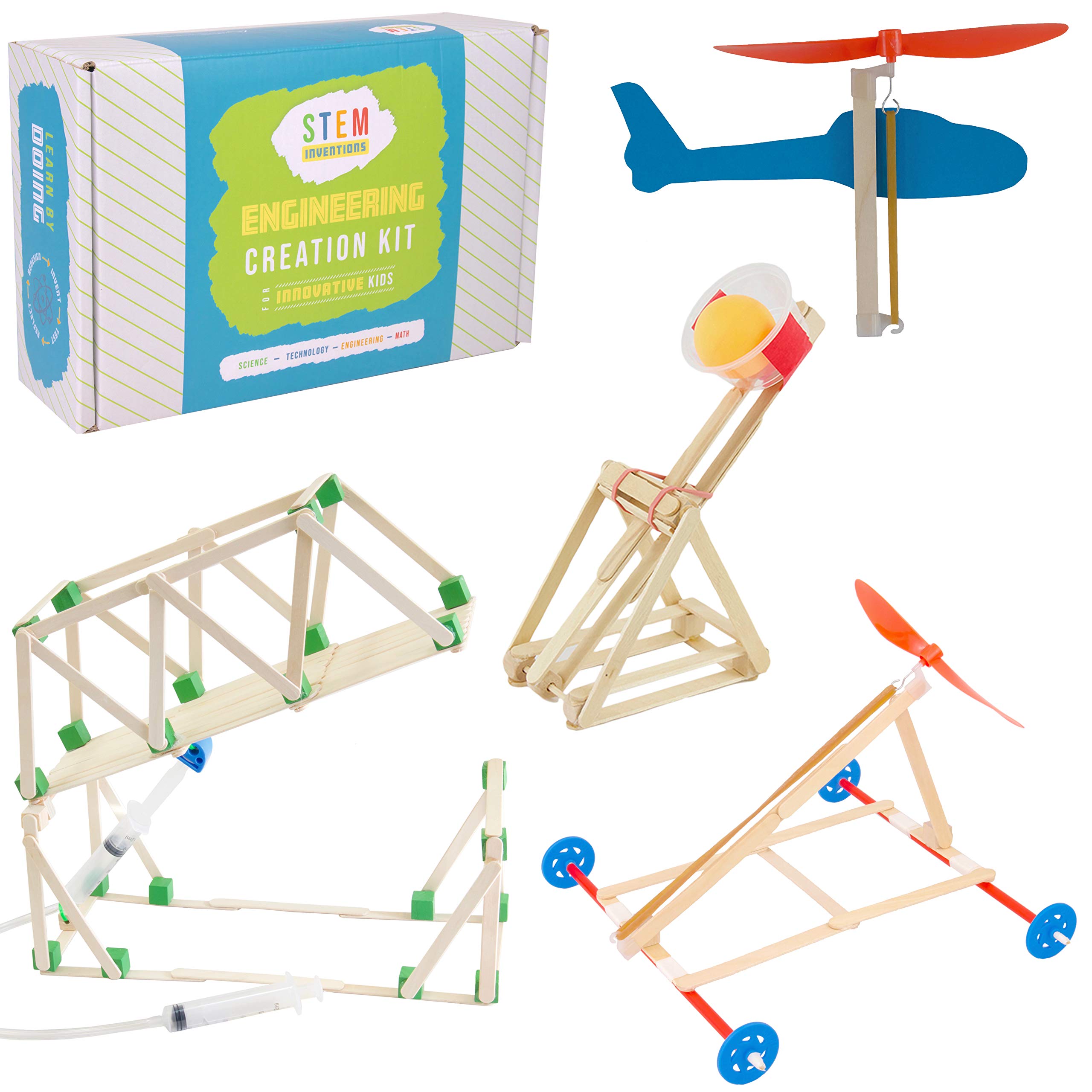 STEM INVENTIONS Engineering creation Kit - DIY STEM Projects Made from ...