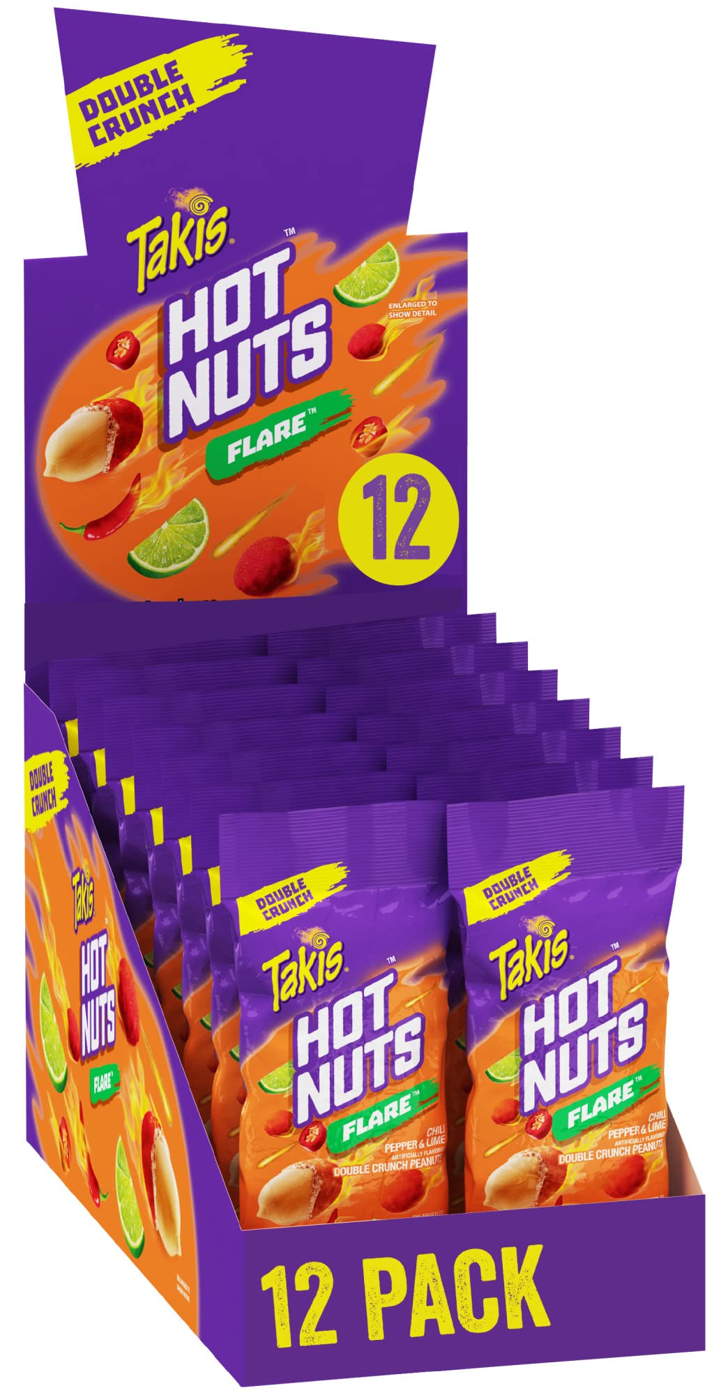 Takis Hot Nuts Flare Double crunch Peanuts chili Pepper and Lime ...